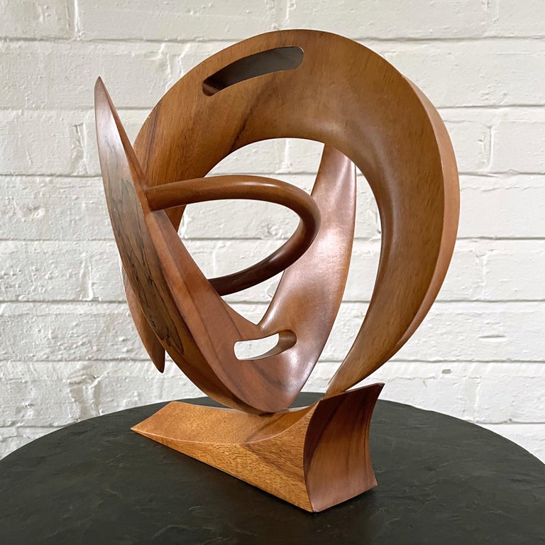 Ted Lacox Abstract Koa Wood Sculpture For Sale at 1stDibs
