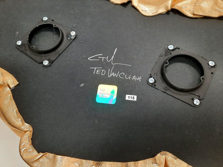 Ted VanCleave - Drape Gold 113 (folds pop slick metallic smooth leather ...