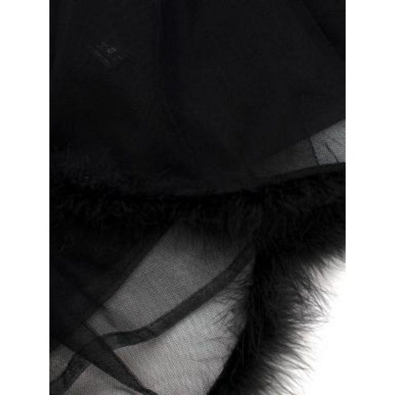 Teddy Feather Trim Tulle Dress For Sale at 1stDibs