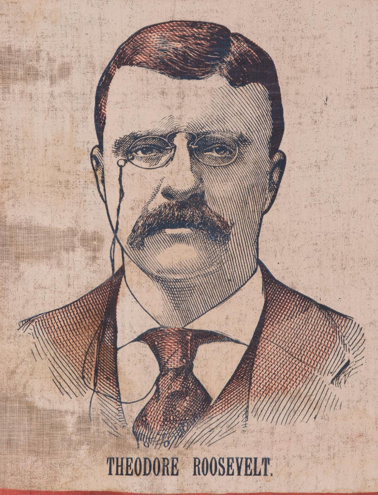 Teddy Roosevelt Parade Style Banner Likely Make for the 1912 Campaign ...