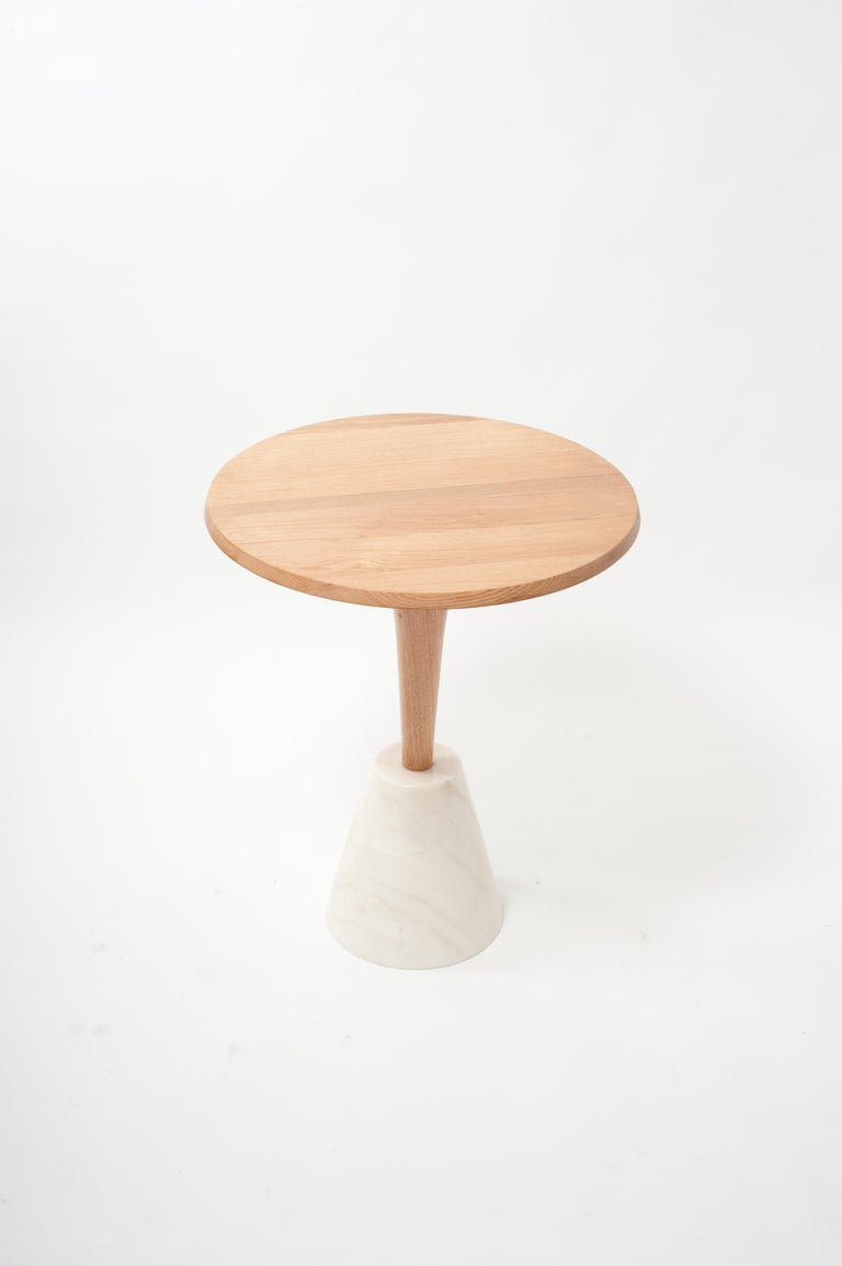 AKMD White Oak and Purple-white Marble Tee Table 'Small' For Sale at ...