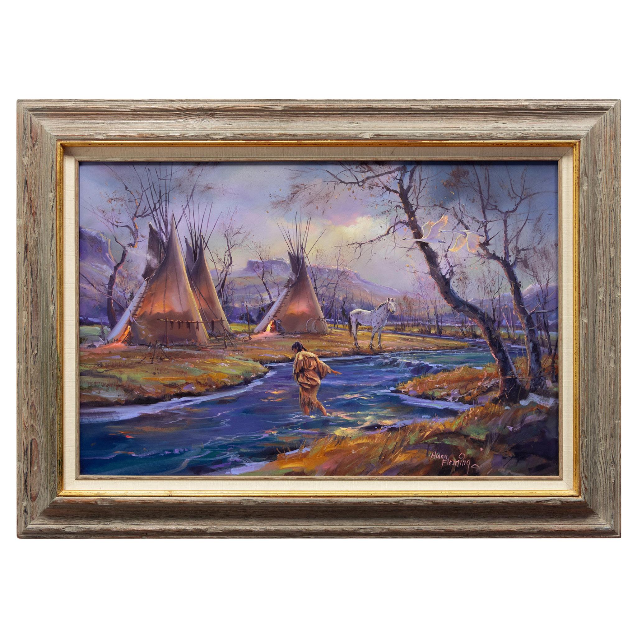 Oil by Noted Florida Artist Jay Fleming "Houses for the Atomic Age" For ...