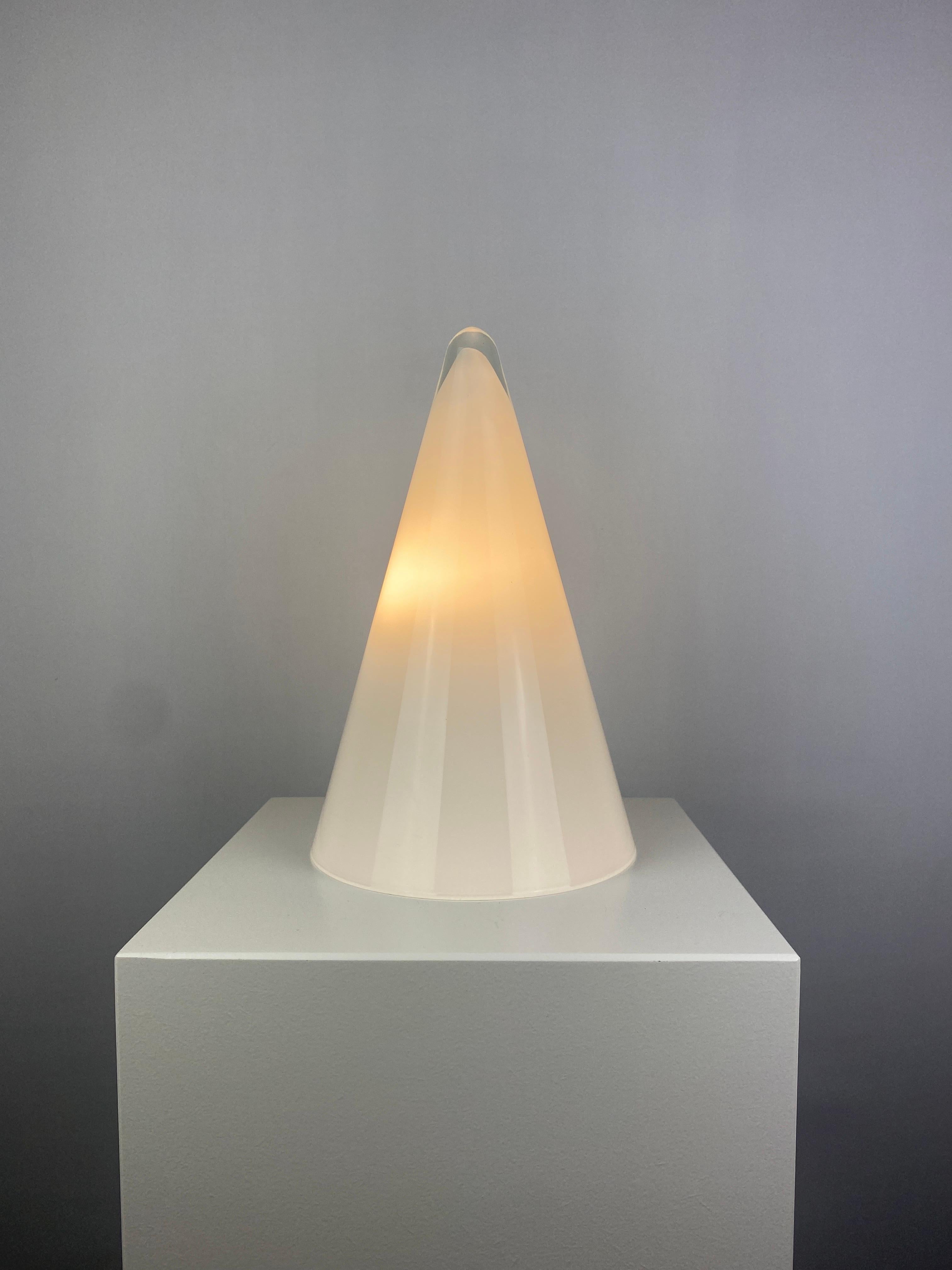 TeePee/Iceberg glass table lamp by SCE (36cm) 1990 For Sale at 1stDibs