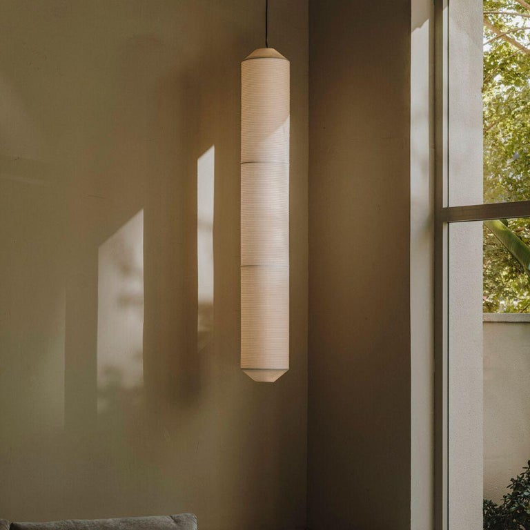 'Tekio Vertical P3' Pendant Lamp in Japanese Washi Paper for Santa and ...