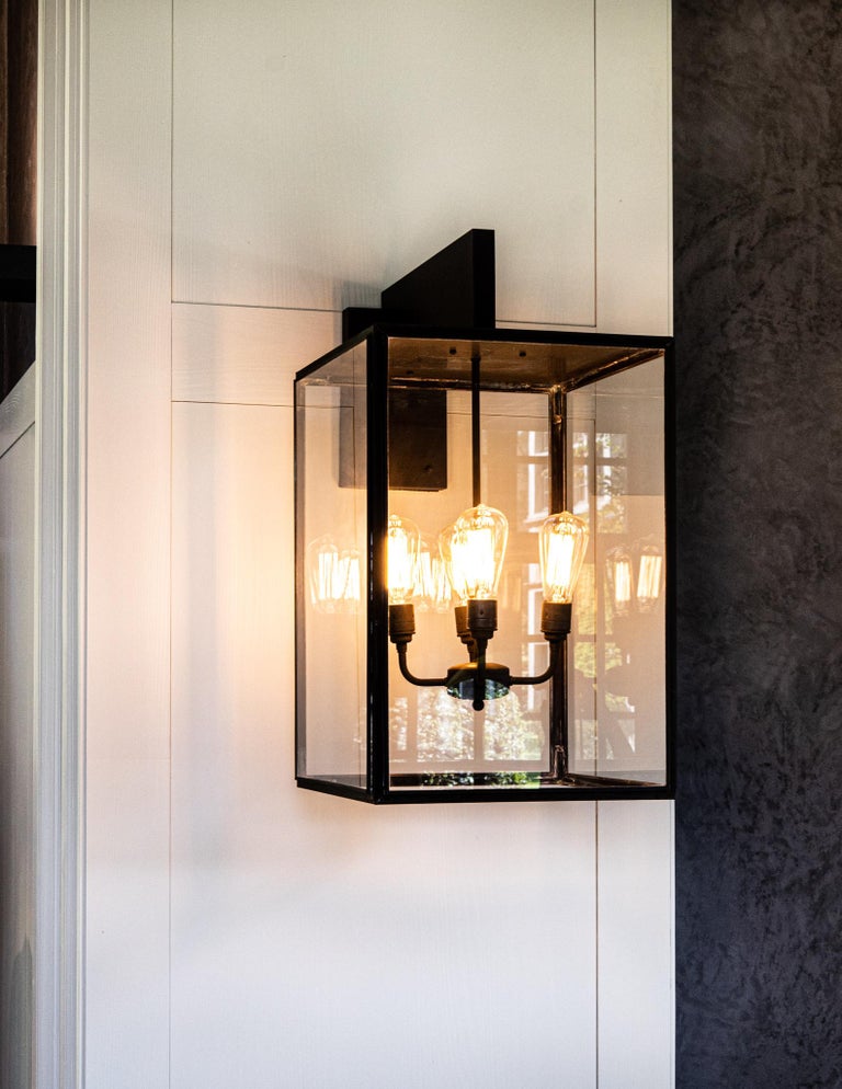 Tekna Ilford Large-C Wall Light with Dark Bronze Finish and Clear Glass ...