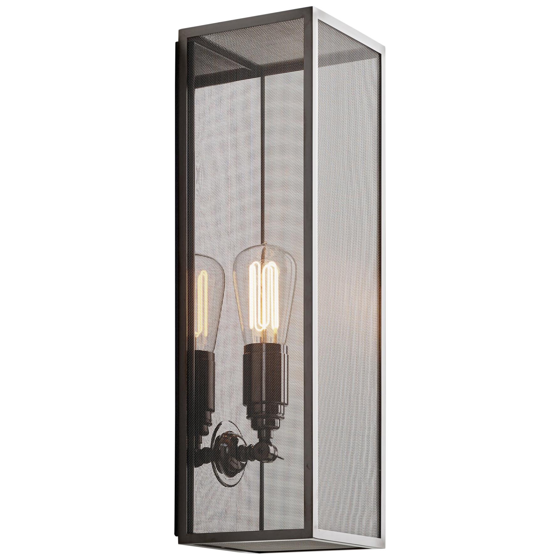 Tekna Musar 10-C Wall Light with Black Mirror Finish and Metal Mesh For ...