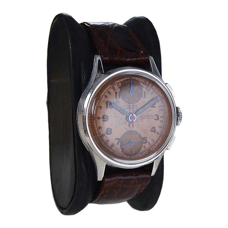 Telda Steel Chronograph with Original Dial, circa 1940's For Sale at ...
