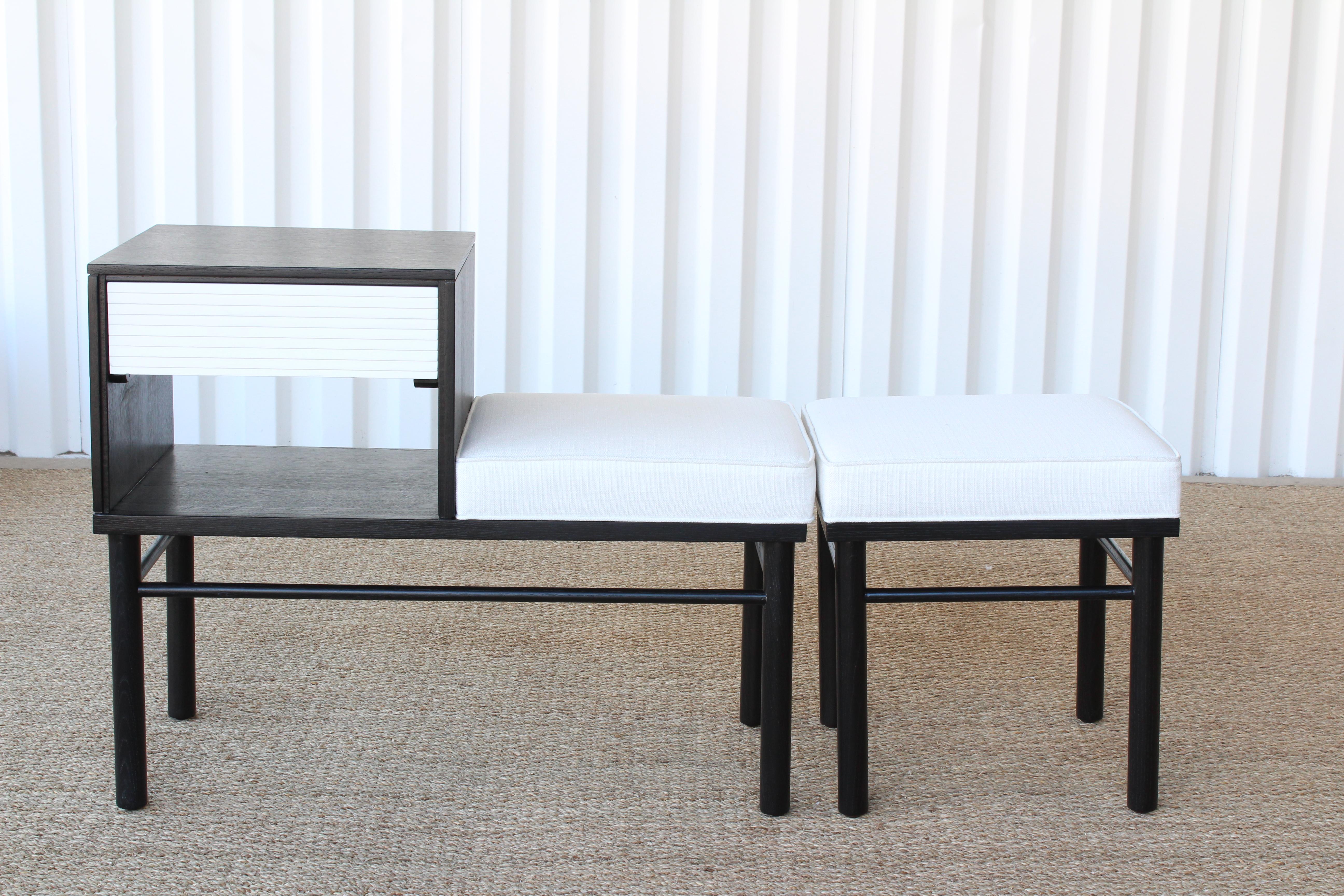 Telephone Table Bench with Stool by Raymond Loewy, USA, 1950s at ...