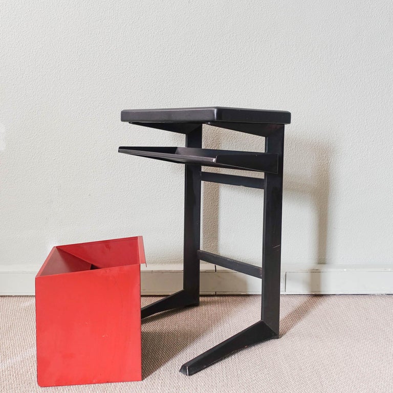 Telephone Table, “Cortez” Line, by Daciano da Costa for Metarlúrgica da ...