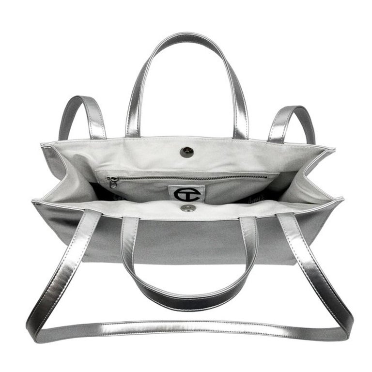 Telfar Medium Silver Shopping Bag at 1stDibs