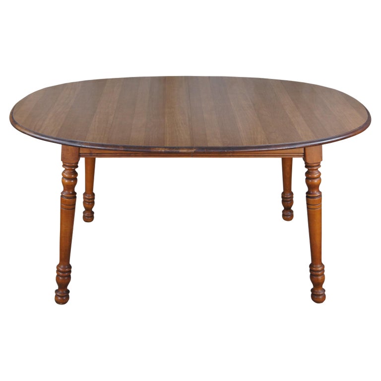 Tell City Chair Co Hard Rock Maple Colonial Style Round Extendable