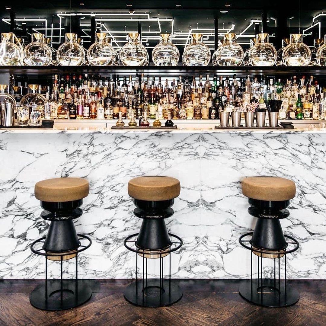 Tembo Bar Stool Shades of Black by La Chance For Sale at 1stDibs