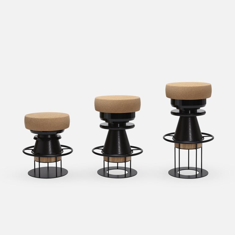 Tembo Stool, Shades of Black by Note Design Studio for La Chance For ...
