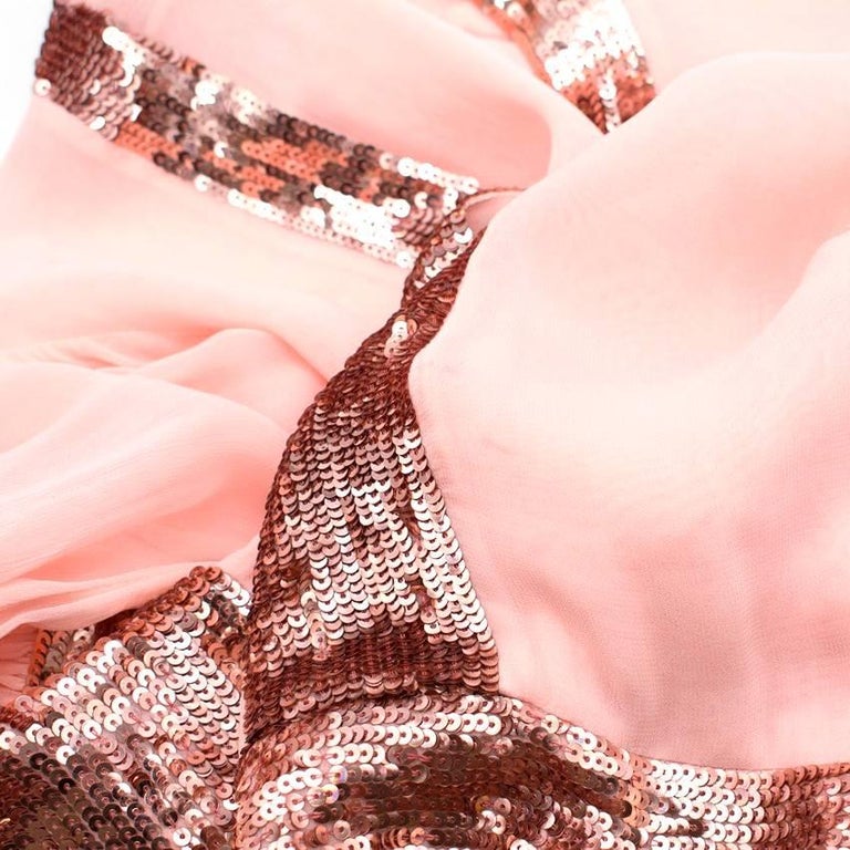 Temperley London Pink Beaded Sheer Gown at 1stDibs