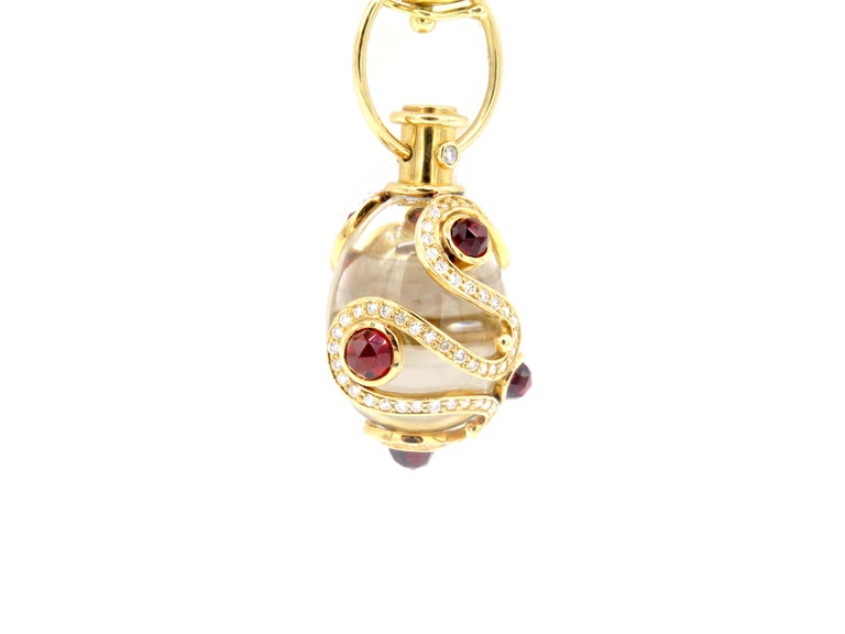 Temple St Clair 18 Karat Yellow Gold Natural Rock Crystal Matisse ...
