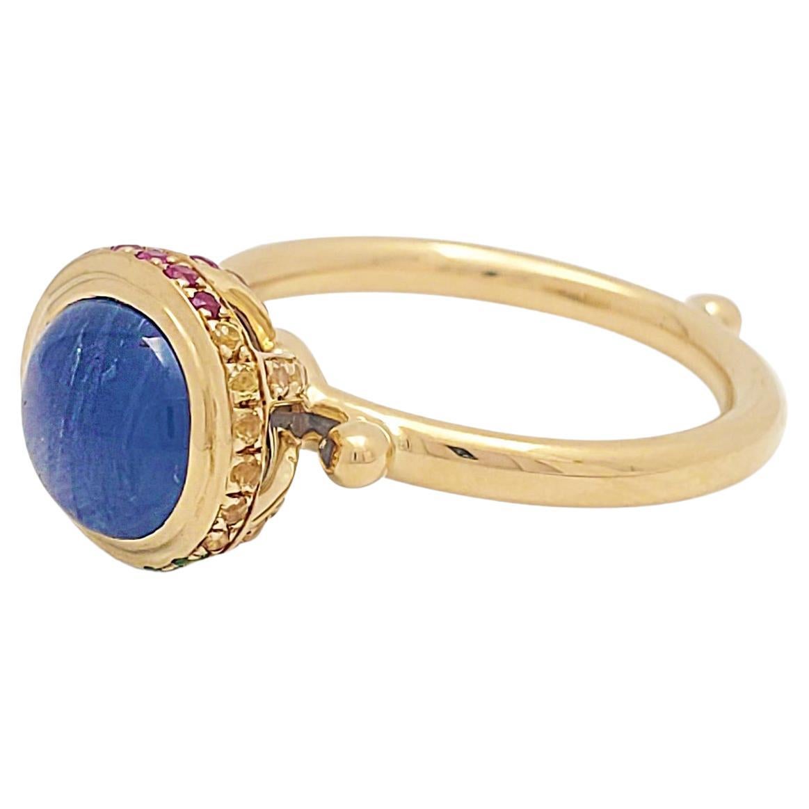 TEMPLE ST. CLAIR Gold, Moonstone and Gem-Set "Stupa" Ring at 1stDibs