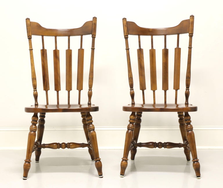 TEMPLE STUART Rockingham Solid Maple Windsor Cattail Dining Side Chairs ...