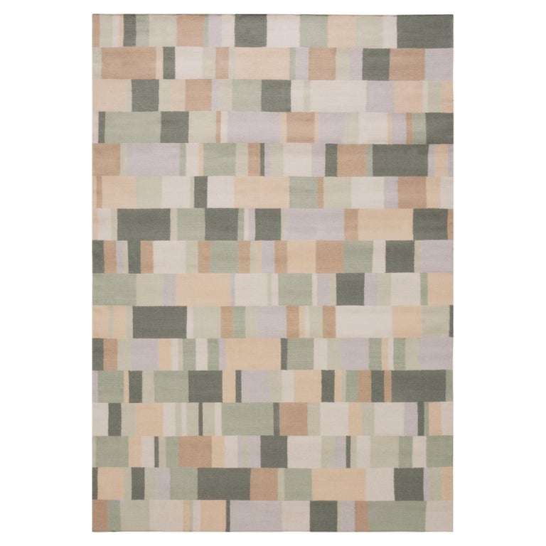 Tempo Sette - Natural - Design Summer Kilim Rug Contemporary Wool ...