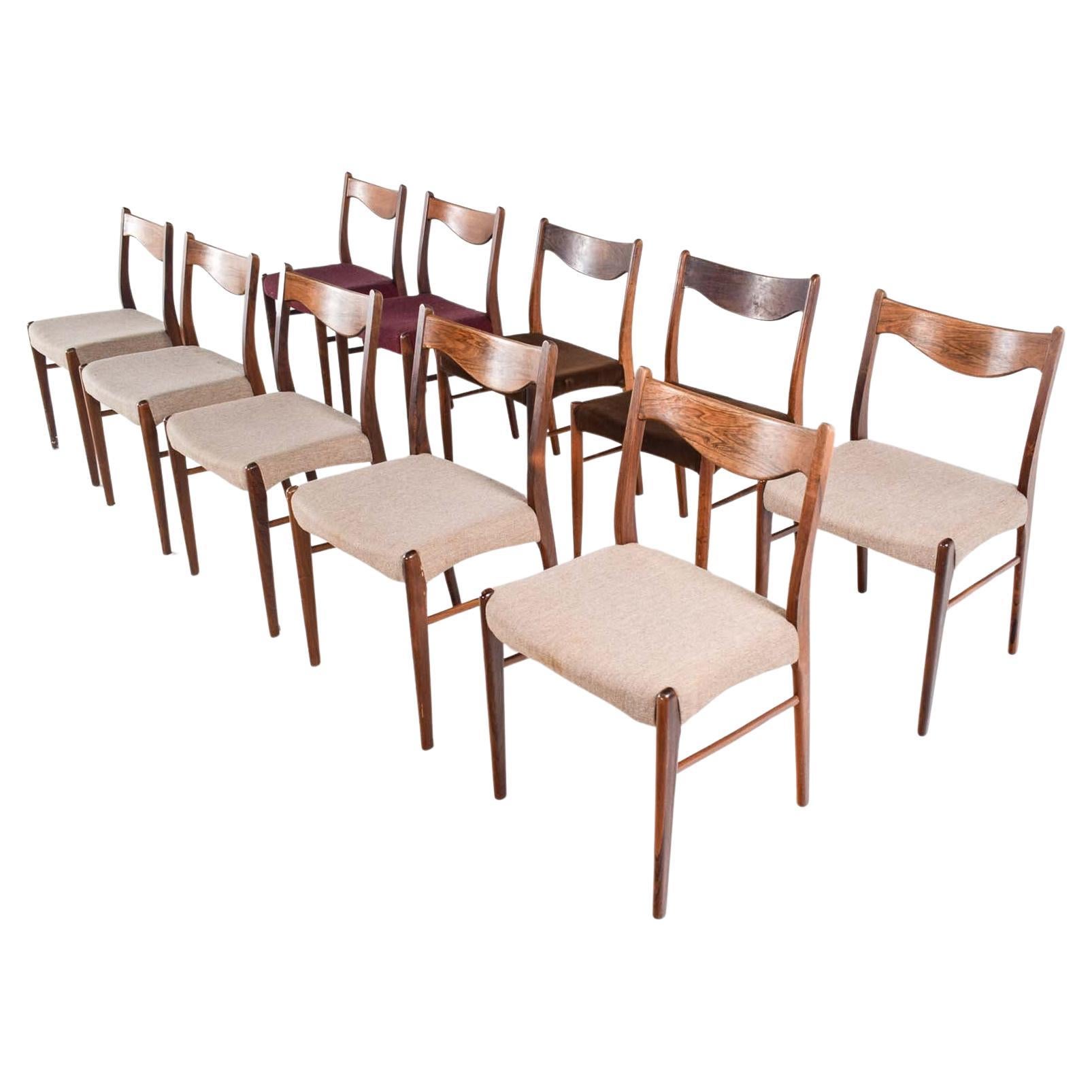 Arne Wahl Iversen Model GS60 for Glyngore Danish Teak Dining Chair Set ...