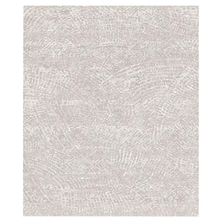Ten Beige - Plain Designer Hand Knotted Wool Tencel Allo Rug For Sale ...