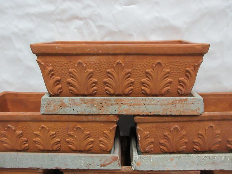 Ten Decorative Rectangular Italian Planters For Sale at 1stDibs