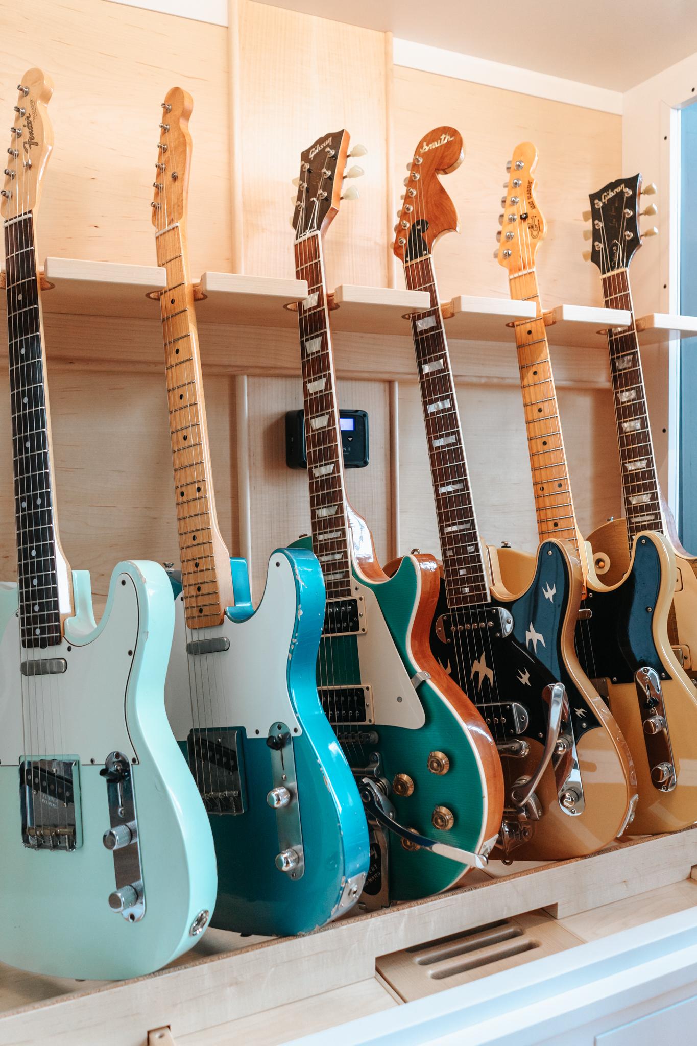 Guitar Cabinet, Ten Instrument Display, Humidor, Amplifier and Gear ...