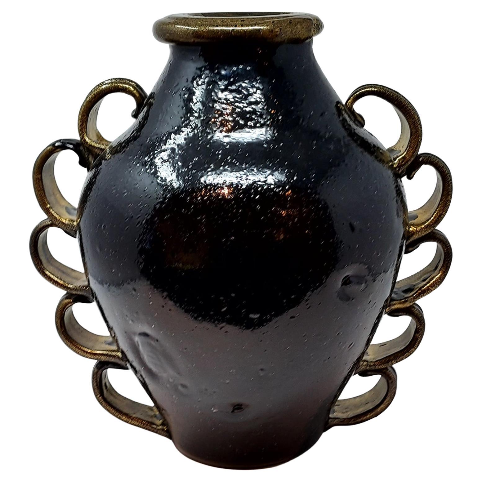 Very Rare and Important Vase by Napoleone Martinuzzi for Venini, Signed ...