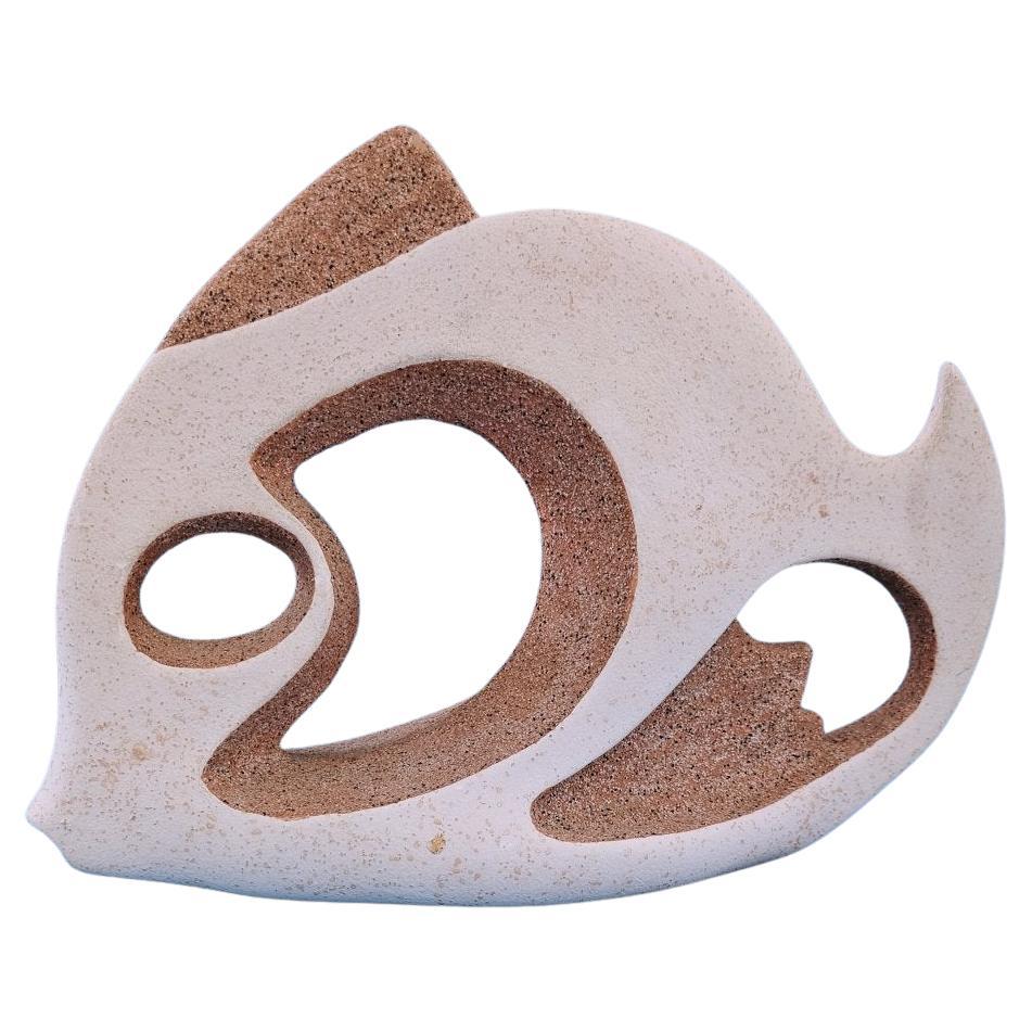 Ten Inch MCM Ceramic Fish Sculpture For Sale at 1stDibs