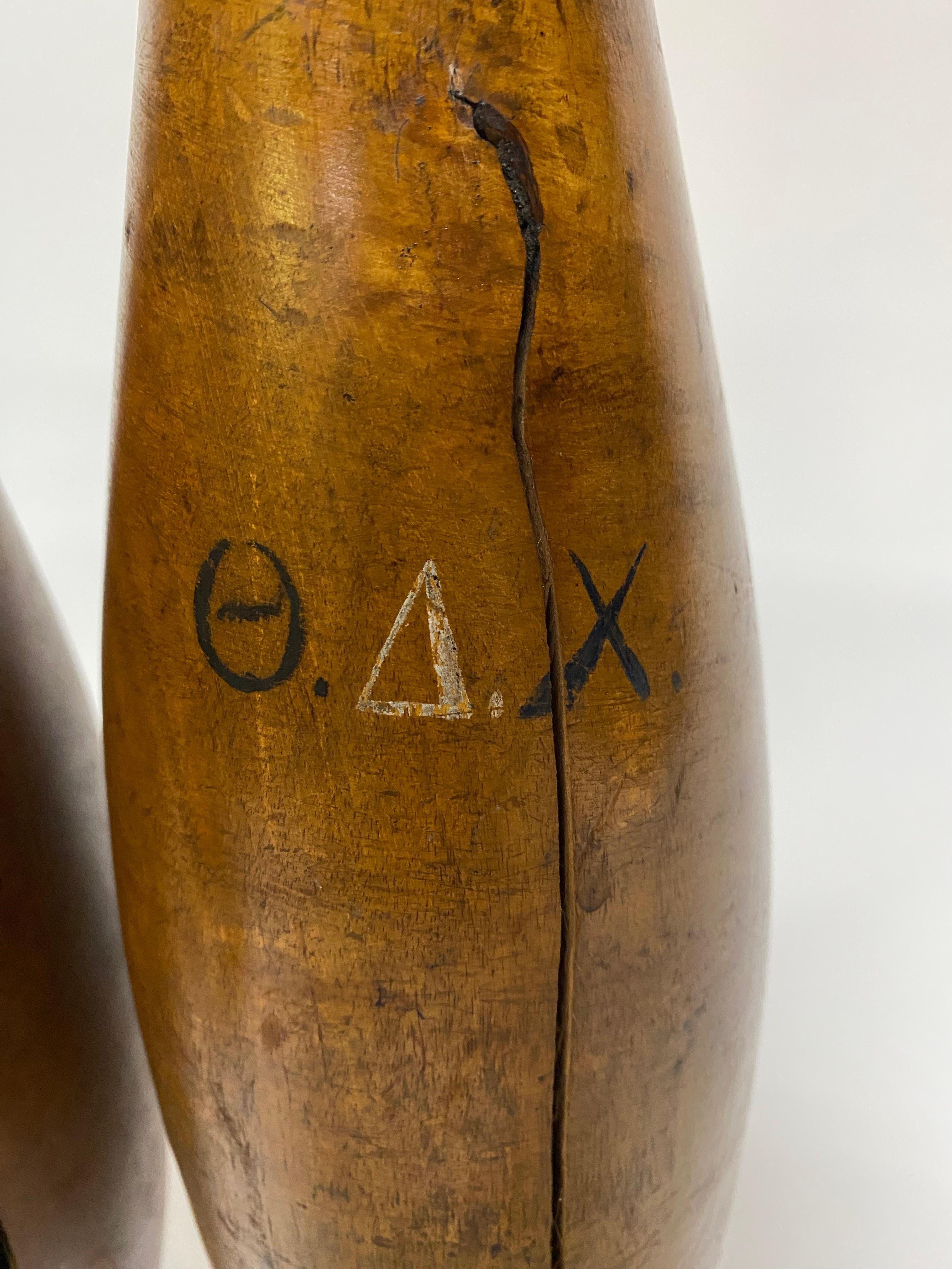 Ten Vintage Turned Wood Indian Clubs at 1stDibs