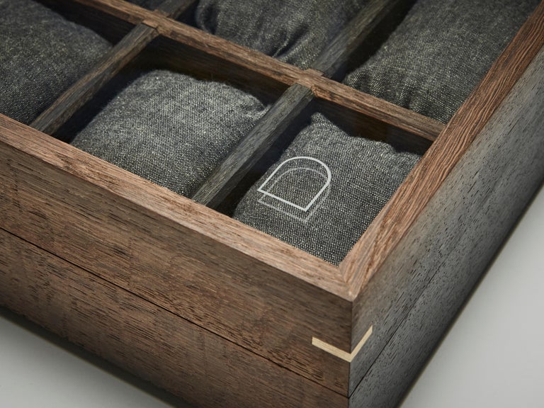 Ten Watch Box Made from 3000-5000 Year-Old Bog-Oak, Brass Jointing For ...