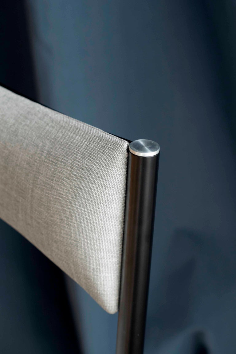 TENSA Contemporary Dining Chair in Steel and Velvet Upholstery by Ries ...