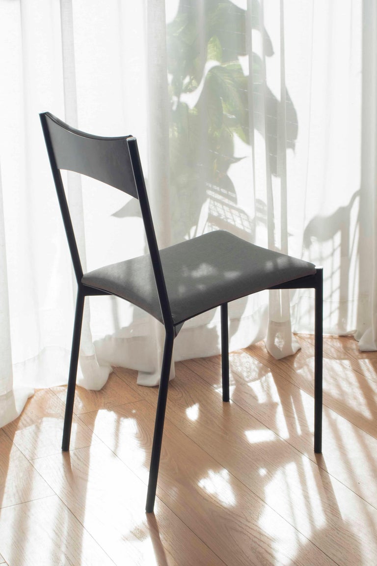 TENSA Contemporary Dining Chair in Steel and Velvet Upholstery by Ries ...