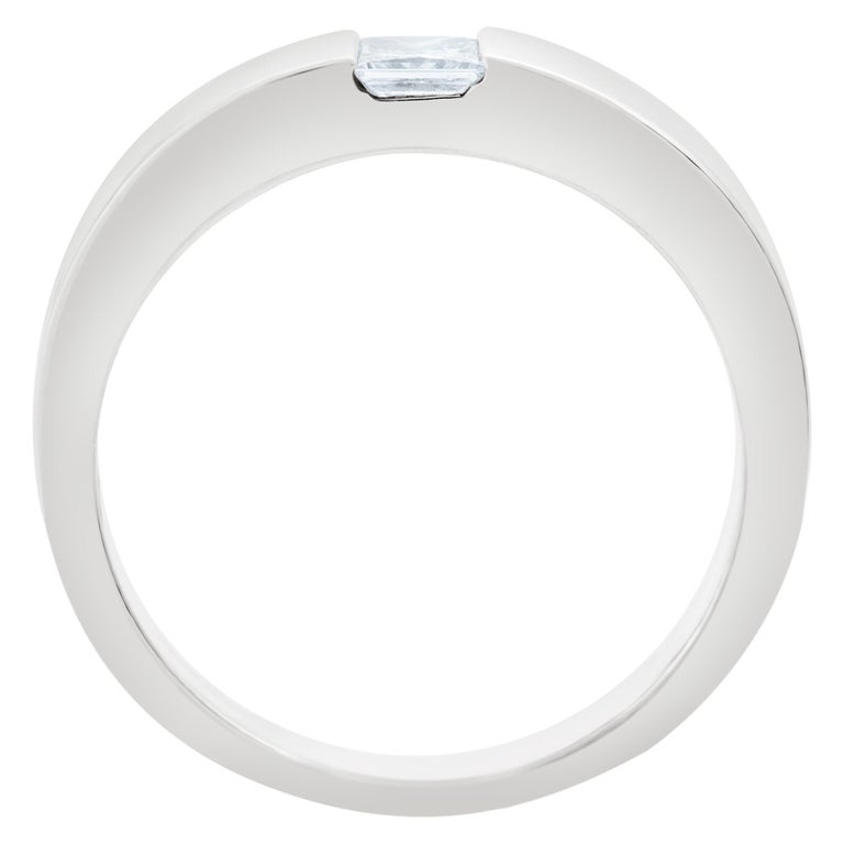 Tension Set Princess Cut Diamond Ring. 0.25 Carat Diamond For Sale at ...
