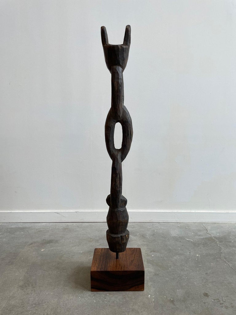 Tent Post Sculpture in Wood and Steel by Nupe Tribe of Nigeria at 1stDibs