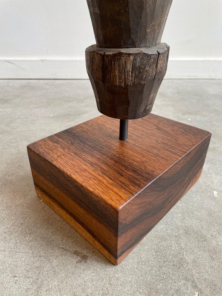 Tent Post Sculpture in Wood and Steel by Nupe Tribe of Nigeria at 1stDibs