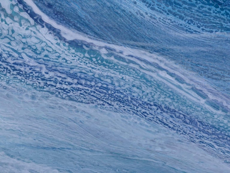 Teodora Guererra - 'Blue Delirium', Large Contemporary Abstract Acrylic ...