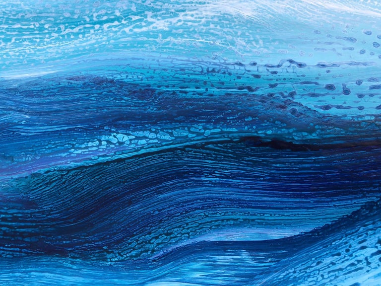 Teodora Guererra - 'Blue Delirium', Large Contemporary Abstract Acrylic ...