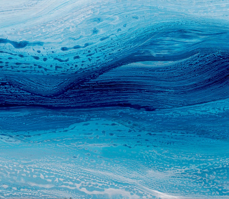 Teodora Guererra - 'Blue Delirium', Large Contemporary Abstract Acrylic ...