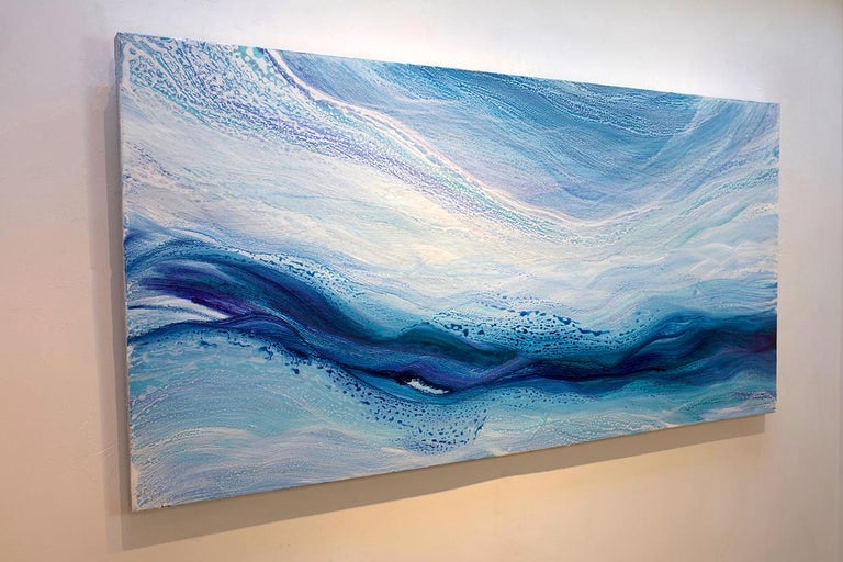 Teodora Guererra - 'Blue Delirium', Large Contemporary Abstract Acrylic ...