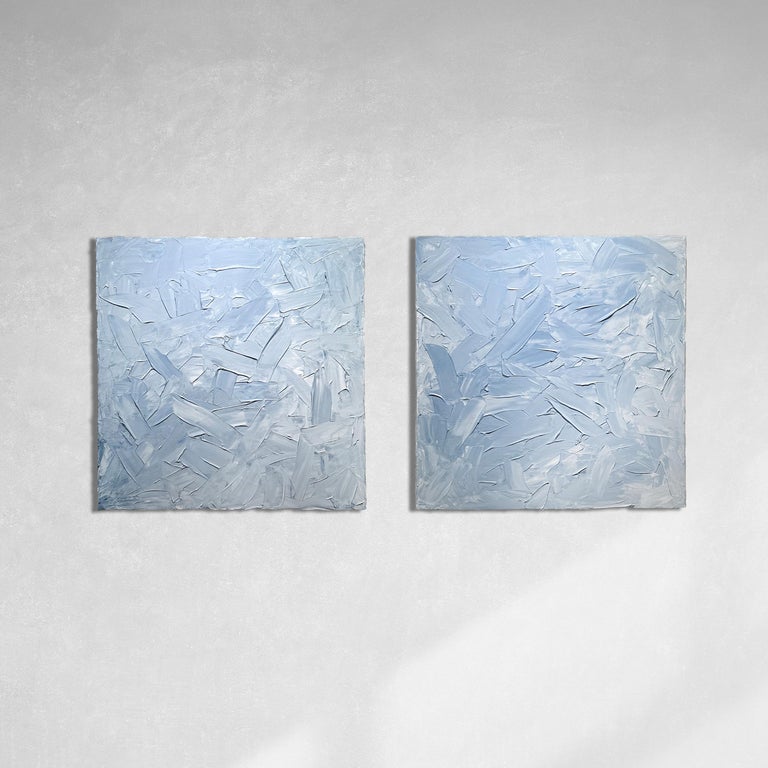 Teodora Guererra - "Cashmere Grey," Contemporary Abstract Diptych For ...