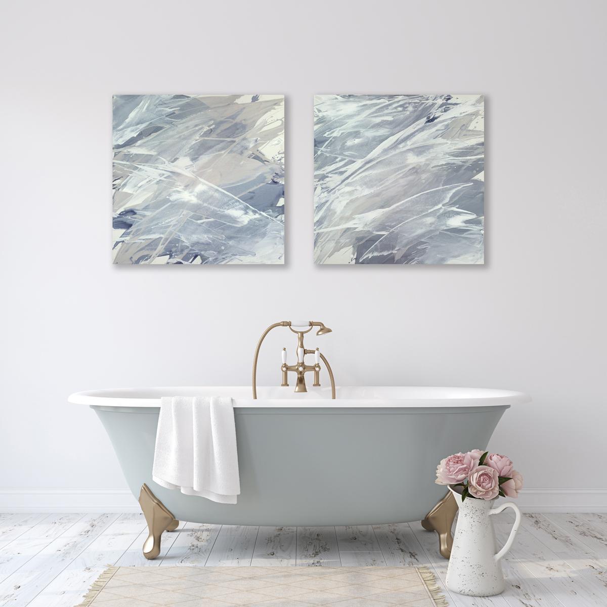 Teodora Guererra - 'Blue Delirium', Large Contemporary Abstract Acrylic ...