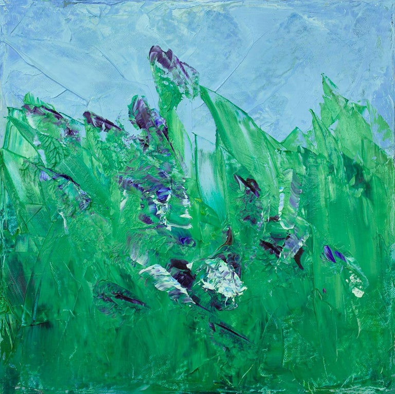 Teodora Guererra - "Perfect Timing II," Abstract Floral Painting For ...