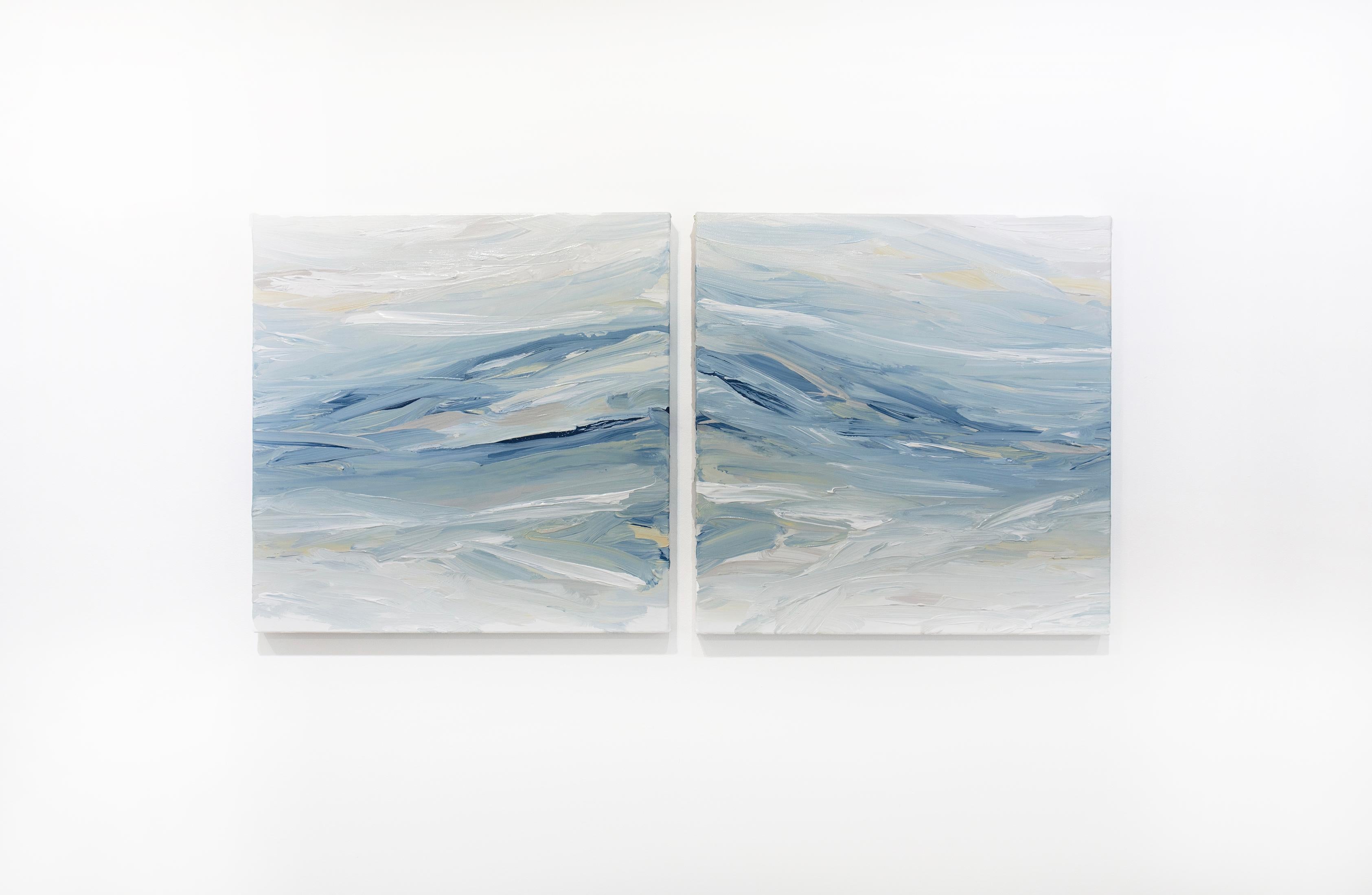 Teodora Guererra - "Positano I and II" Abstract Diptych Painting For ...