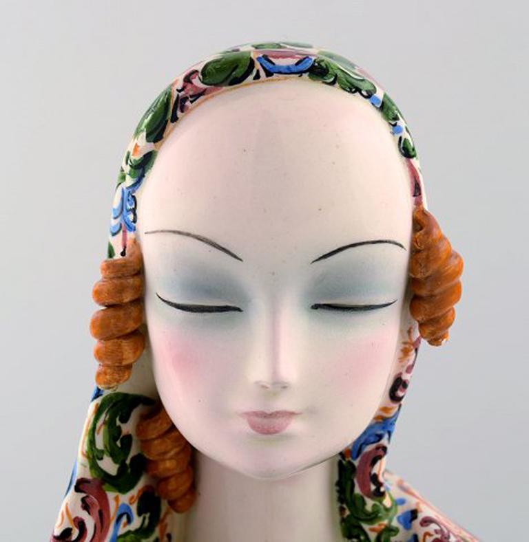 Teodoro Sebelin, Praying Madonna, Art Deco Ceramic Figure, Italy, 1930s ...