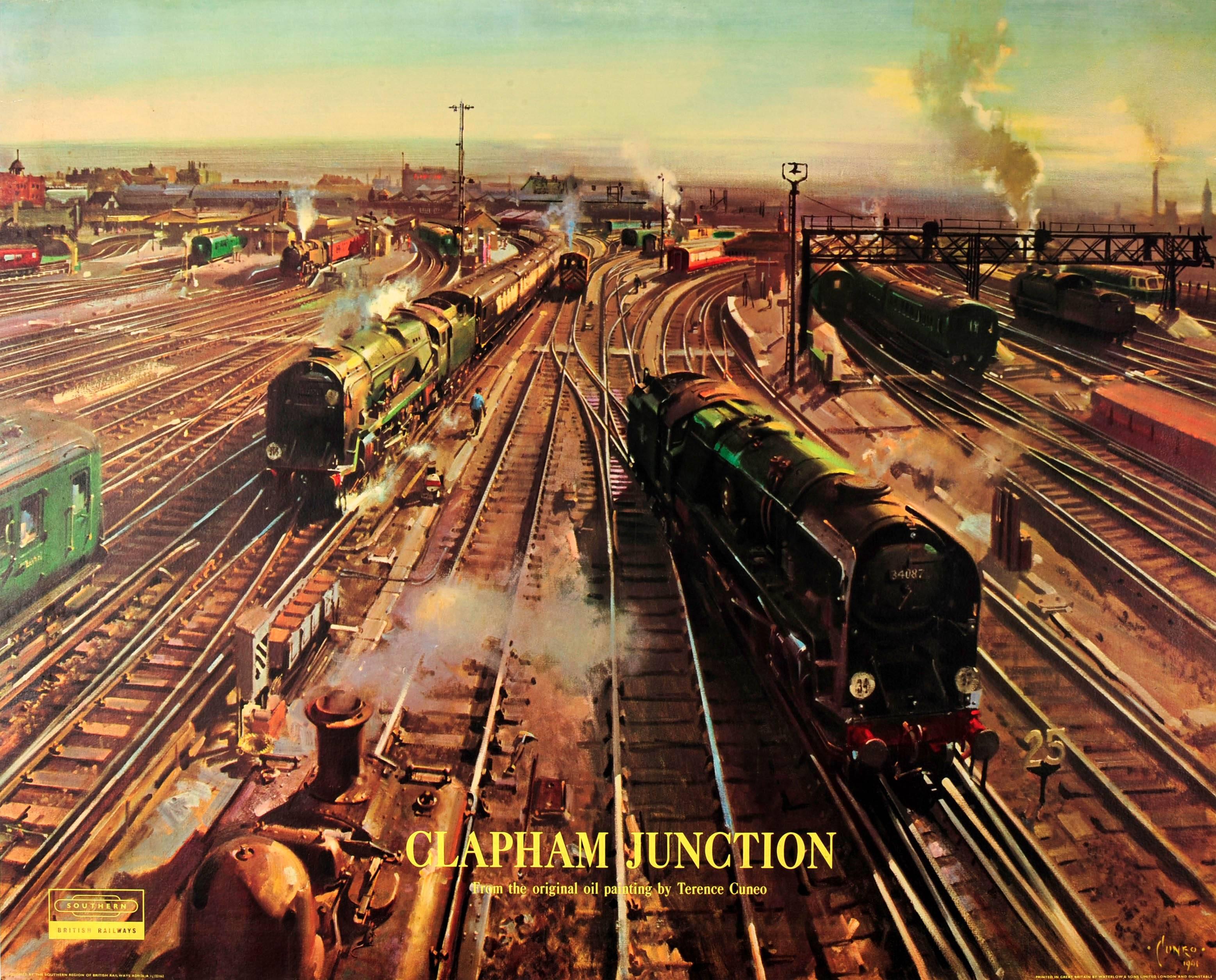 Terence Cuneo - Original Vintage British Railway Poster Ft. Trains At ...