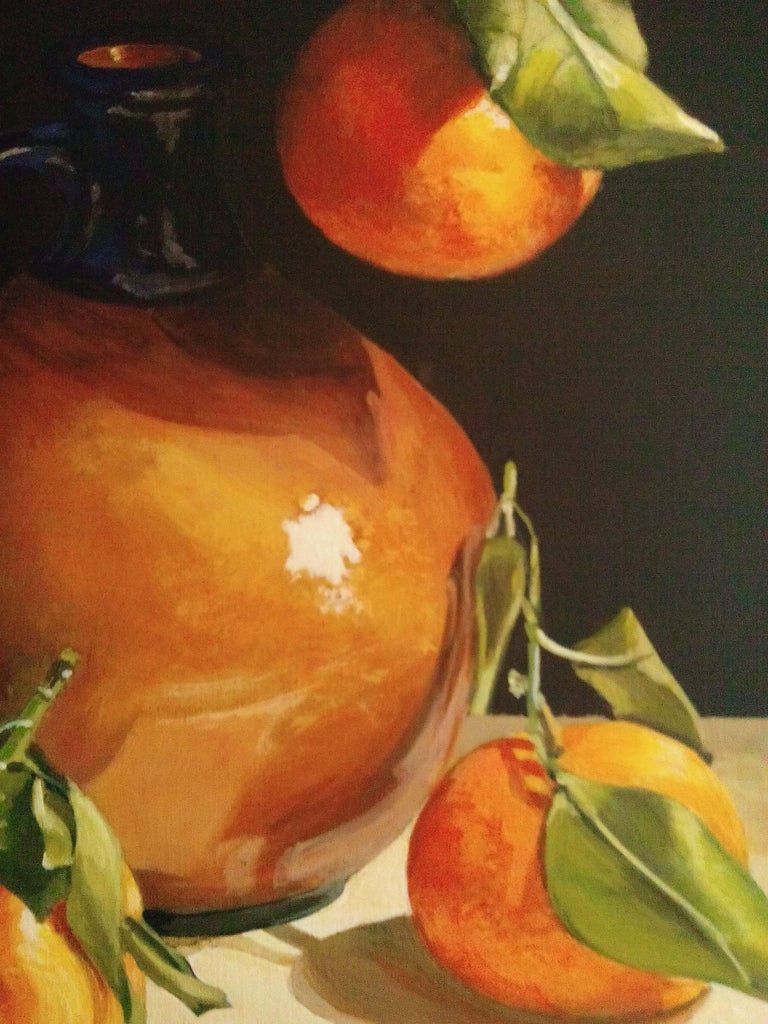 Terence Russell - Still Life of Clementine's and Greek pot For Sale at ...