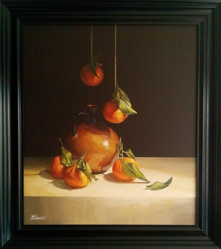 Terence Russell - Still Life of Clementine's and Greek pot For Sale at ...