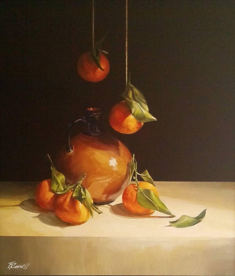 Terence Russell - Still Life of Clementine's and Greek pot For Sale at ...