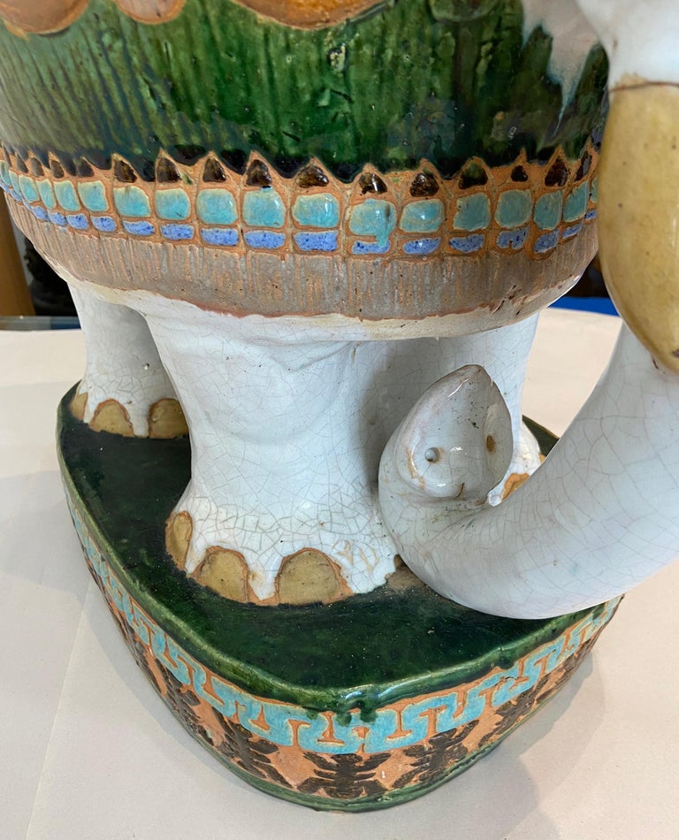 Terracotta Elephant Planter For Sale at 1stDibs