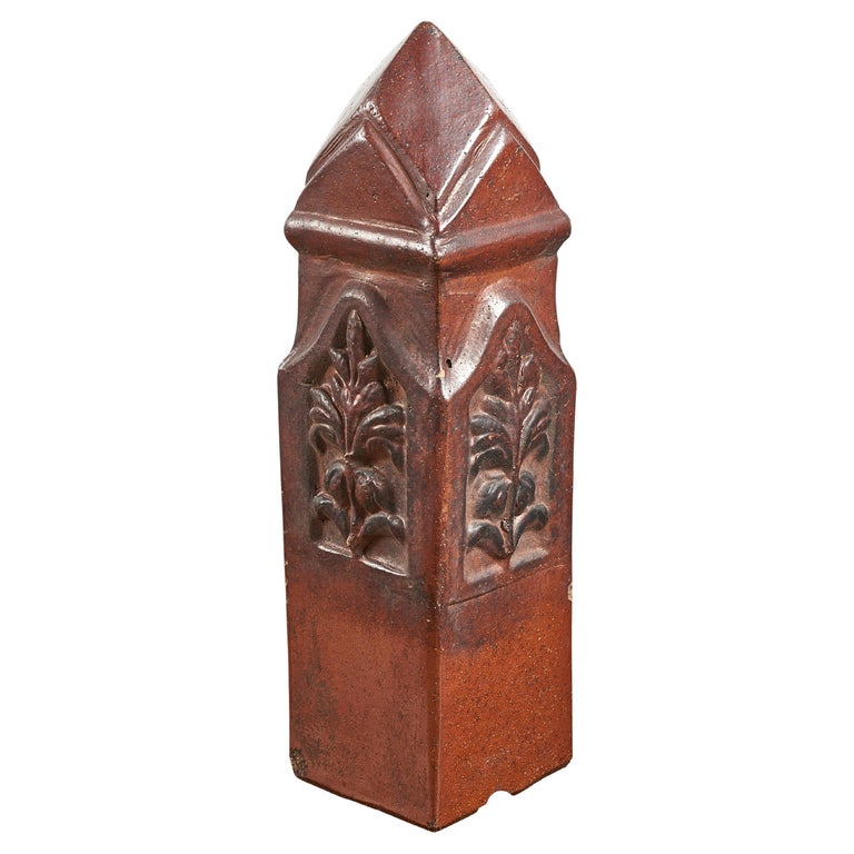 Terra Cotta Garden Boundary Post For Sale at 1stDibs